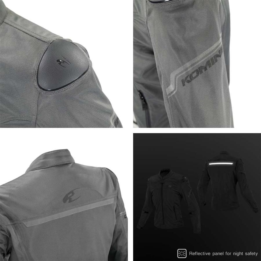 コミネ 【送料無料】 (KOMINE) ★ 07-175 エニグマライト メッシュジャケット 肩、肘、胸、背中プロテクター標準装備 5XLB JK-175 : モノダイレクト - 通販 ...