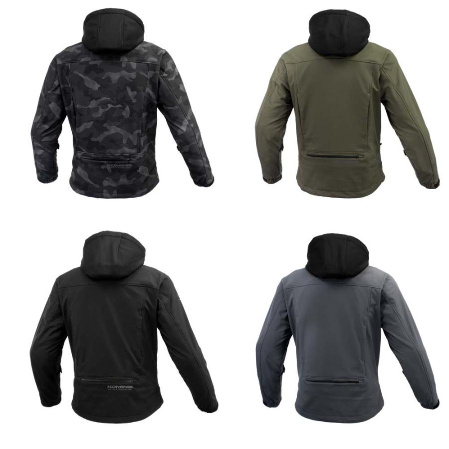 コミネ 【送料無料】 (KOMINE)★07-5902 WM~4XL プロテクトソフトシェルウインターパーカ インナーパーカ付き 肩、肘、背中、胸プロテクター標準装備 JK-5902 : モノ ...
