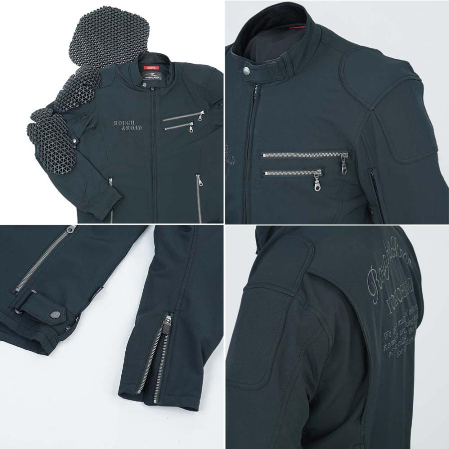 【送料無料】 ラフアンドロード (ROUGH&ROAD) ★エアスルーソフトシェルストレッチライディングZIPジャケットEM ロゴ刺繍 レディースサイズあり RR7253 : rr7253 ...