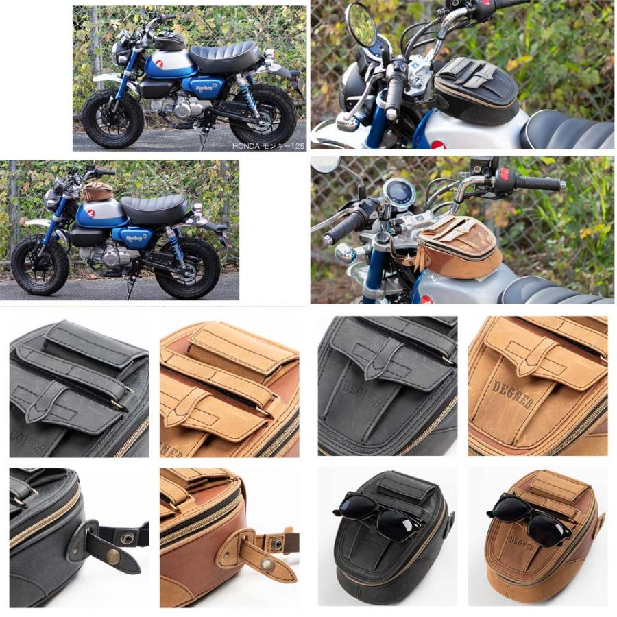 DEGNER（デグナー） 【デグナーWEB正規代理店】 SB-109 ★ レザーマグネットタンクバッグ LEATHER MAGNET TANK ...
