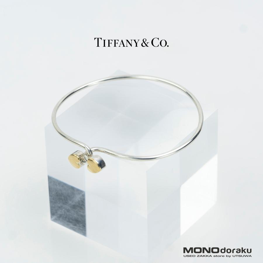 TIFFANY&Co. ティファニー TIFFANY＆Co. ダブルハート バングル ブレスレット レディースアクセサリー シルバー925 K18 : モノ道楽 monodoraku - 通販 ...