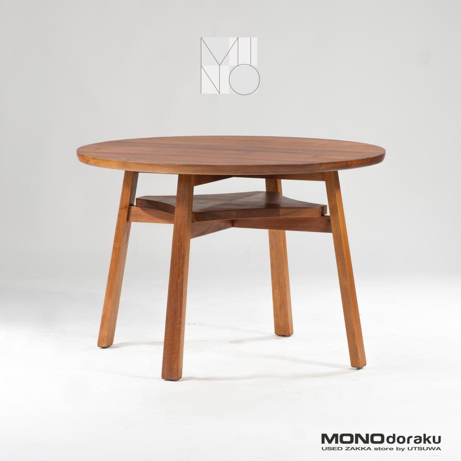 MINO（吉桂） ダイニングテーブル Flymee フライミー取扱い MINO ミノ ラウンドテーブル φ105 クルミ材 無垢材 円形テーブル ナチュラル 和モダン : モノ道楽 ...