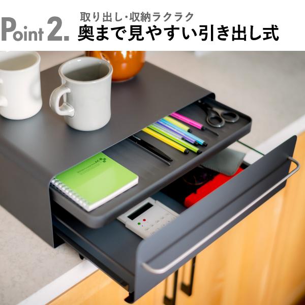 トースターラック レンジラック キッチンラック 引出し おしゃれ キッチン用品 台所 収納 スライドラック ビーワーススタイル UtaU ウタウ カウンタードロワー : 009a-102 ...