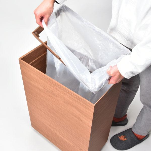 ゴミ箱 おしゃれ ダストボックス 分別 ふた付き キャスター 45L 45リットル 袋留め 約幅20cm インテリア雑貨 キッチン 日本製 BOSK バスク グランデペール 1段 : 026a ...