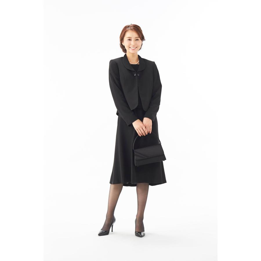 洗える ヘチマカラージャケットアンサンブル ブラックフォーマル