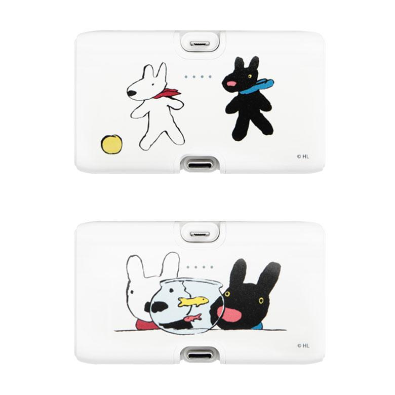 モバイルバッテリー 軽量 iPhoone 小型 4000mAh 直挿し リサとガスパール Lightning USB Type-C 充電器 2.1A cos-165 : cos-165 ...