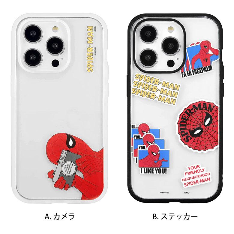 iPhone14 Pro ケース マーベル マーベル MARVEL スパイダーマン IIIIfit Clear クリア アイフォン14 プロ カバー mv-211 : mv-211 : スマホ ...