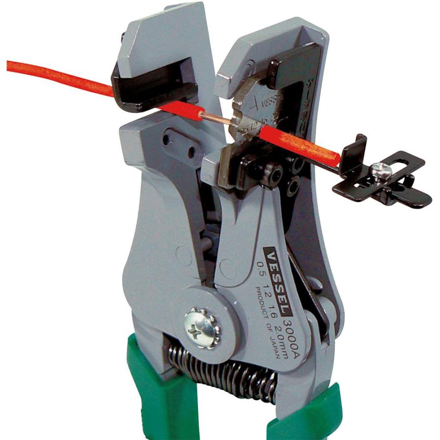 VESSEL（工具） ベッセル VESSEL 3000A ワイヤーストリッパー 単線用A ストリップゲージ付 電気工事 回路 配線 : モノパ ヤフー店 - 通販 - Yahoo!ショッピング
