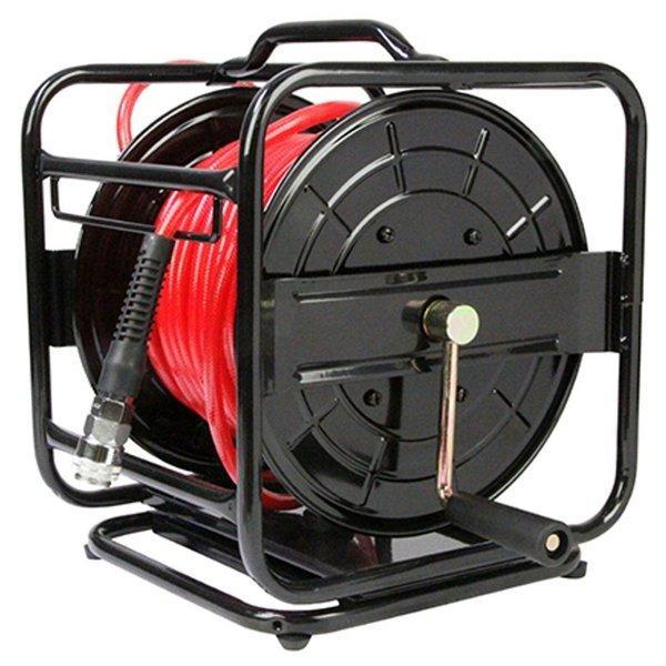 E-Value エアホースリール 回転台付き 30m EAR-030 小型軽量化 ワンタッチカプラ付 エアーウレタンホースリール 視認性 軽量スチールパイプ : モノパ ヤフー店 - 通販 ...