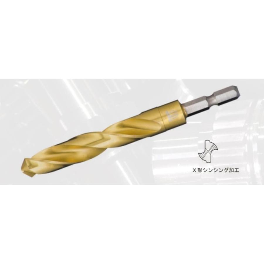 TOP（DIY） トップ工業 TOP 電動ドリル用 六角シャンク コバルトドリル チタンコーティング ドリル径10.0mm ドリルビット EOD-10.0G 燕三条 日本製 : モノパ ヤフー ...