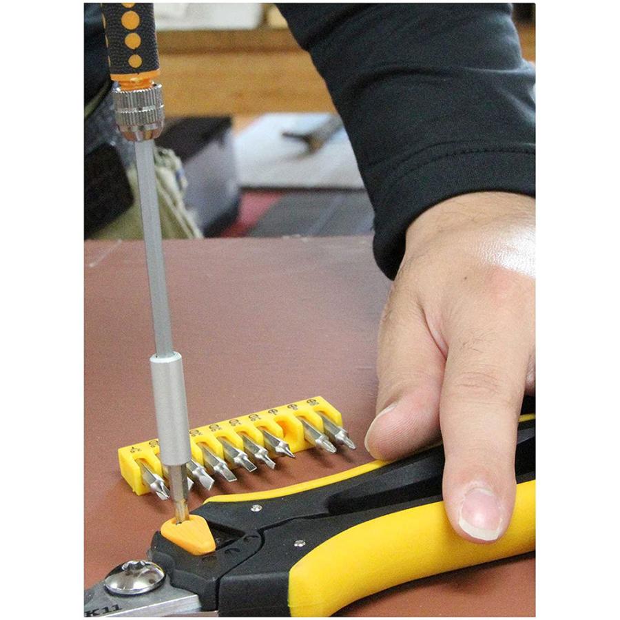 E-Value 精密ドライバーセット EPS-652 三角ネジ Y型ネジ トルクスネジ 修理 組立 エクステンションホルダー付き 伸縮自在 SNCM鋼 ロータリーキャップ付 : モノパ ヤフー ...