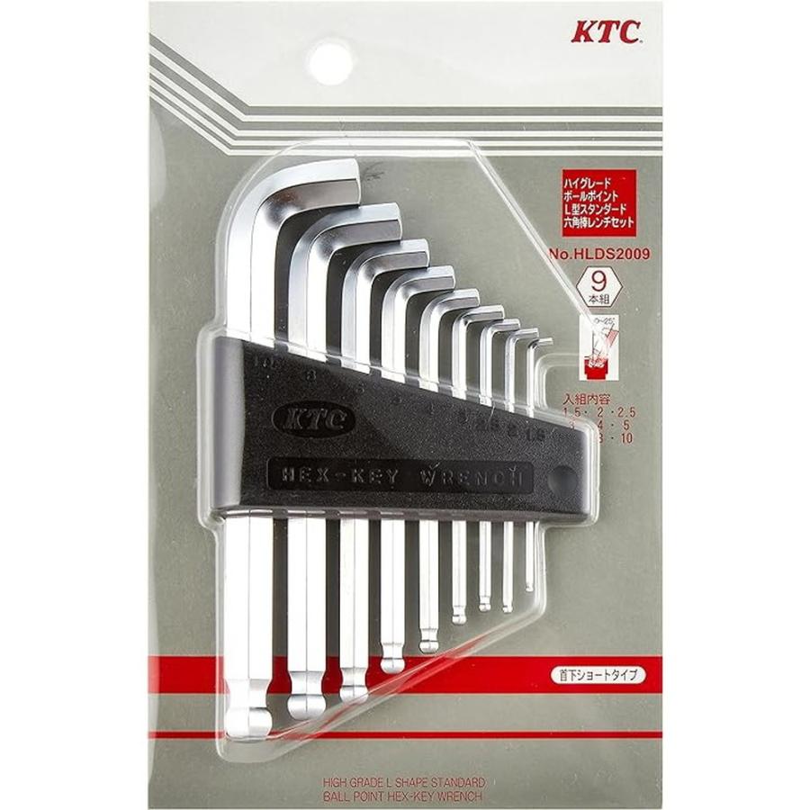 KTC 京都機械工具 ボールポイント L型 スタンダード六角棒レンチ セット首下ショート 9本組 HLDS2009 : モノパ ヤフー店 - 通販 - Yahoo!ショッピング