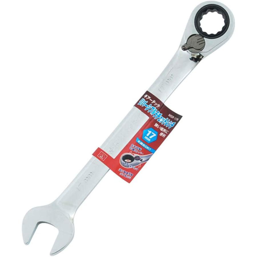 SK11 ギアーテックレンチ リバーシブル 17mm MSR-17R 六角ボルト ナット 左右切替えレバー付 72山 本締め可能 送り角5度 : モノパ ヤフー店 - 通販 - Yahoo ...