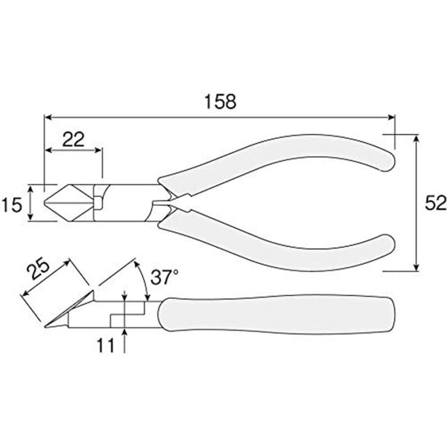 HOZAN ホーザン 斜ニッパー 全長158mm N-4-150 送料無料 : モノパ ヤフー店 - 通販 - Yahoo!ショッピング