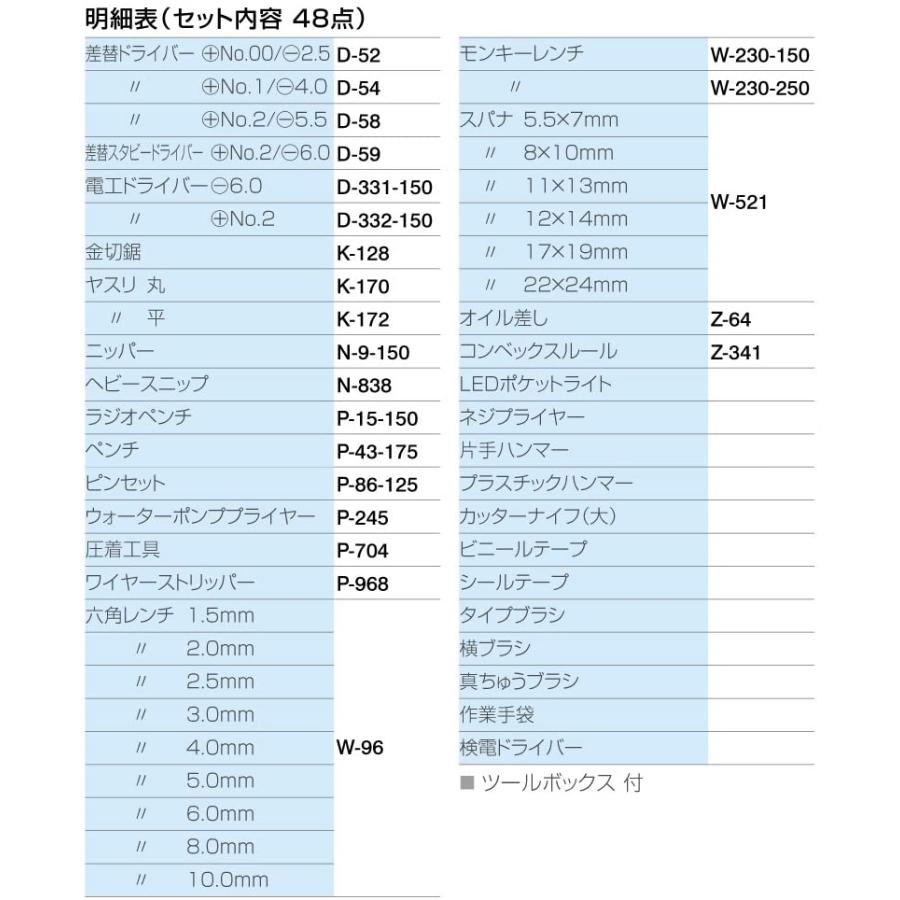 HOZAN ホーザン 工具セット 48点セット S-51 送料無料 : モノパ ヤフー店 - 通販 - Yahoo!ショッピング