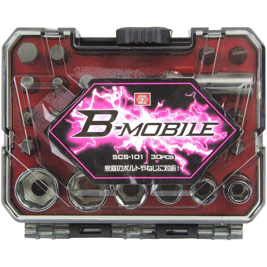 SK11 B-MOBILE ビット&1/4sqソケット&アダプター 30点セット SCS-101 ネジ 締め ドリルドライバー インパクトドライバー ケース付き : モノパ ヤフー店 - 通販 ...