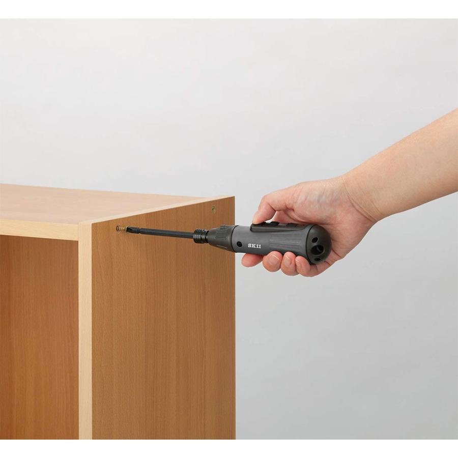 SK11 充電式デュアルドライバー (グレー) SDV-DUO-GR/BK 電動ドライバー 手回し USB充電 両頭ビット付 家具 組み立て DIY : モノパ ヤフー店 - 通販 ...