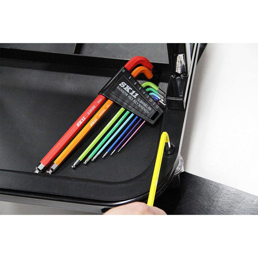 SK11 レインボーボールポイント六角棒レンチセット SLBW09EL-RB 送料無料 :slbw09el-rb:モノパ ヤフー店 - 通販 - Yahoo!ショッピング