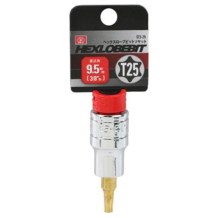 SK11 ヘックスローブビットソケット ST3-25 T型トルクスネジ いじり止めトルクス対応 差込角9.5mm T25 : モノパ ヤフー店 - 通販 - Yahoo!ショッピング