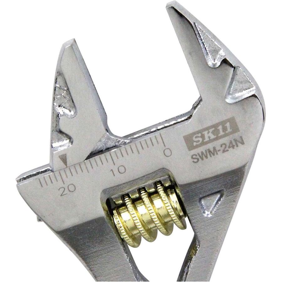 SK11 ワイドモンキレンチ 金の回し SWM-24N ボルト ナット クロームメッキ : モノパ ヤフー店 - 通販 - Yahoo!ショッピング