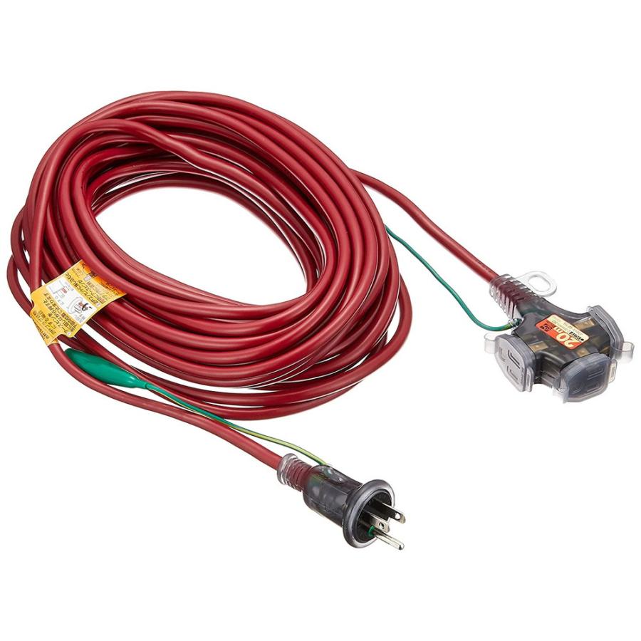 ハタヤ(HATAYA) 2P接地付延長コード 20m ワインレッド SX203KR : sx203kr : モノパ ヤフー店 - 通販 - Yahoo!ショッピング