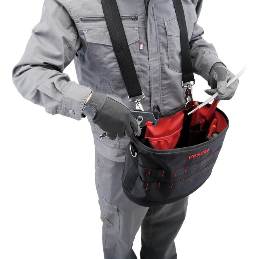 ベッセル VESSEL タフフィットバケツ TBK-300 Mサイズ 収納付き ツール バッグ 工具 入れ 収納 電工 バケツ 丸型 ポケット : tbk-300 : モノパ ヤフー店 ...