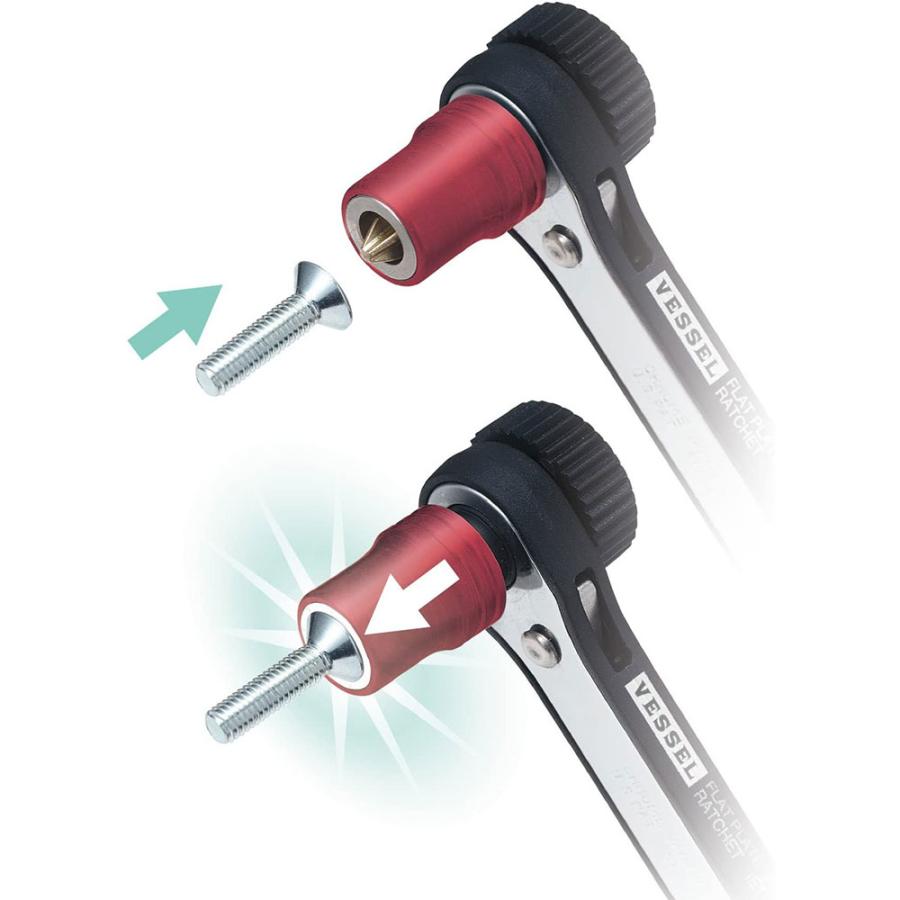 VESSEL（工具） ベッセル VESSEL 板ラチェットドライバーセット TD-73MC DIY 工具 本締め ネジ締め 手作業 ドライバービット : モノパ ヤフー店 - 通販 ...