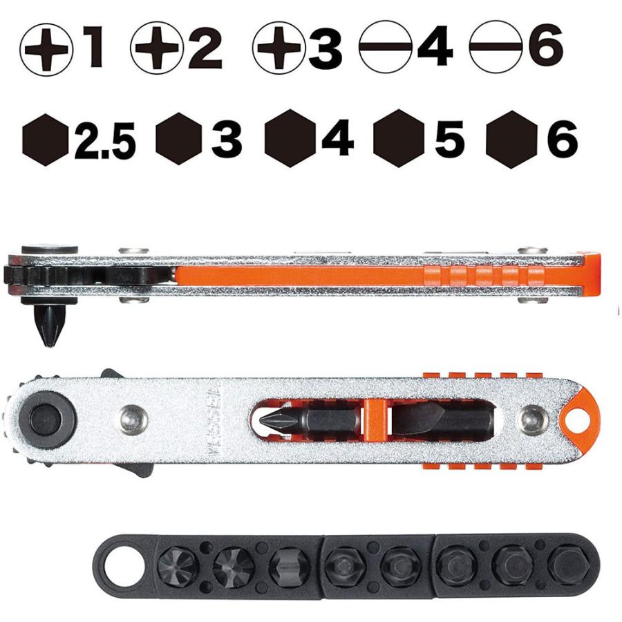 VESSEL（工具） ベッセル VESSEL TD-76 極薄 板ラチェットドライバー ストレートタイプ プラス/マイナス/ヘックスビット計10本付 : モノパ ヤフー店 - 通販 ...