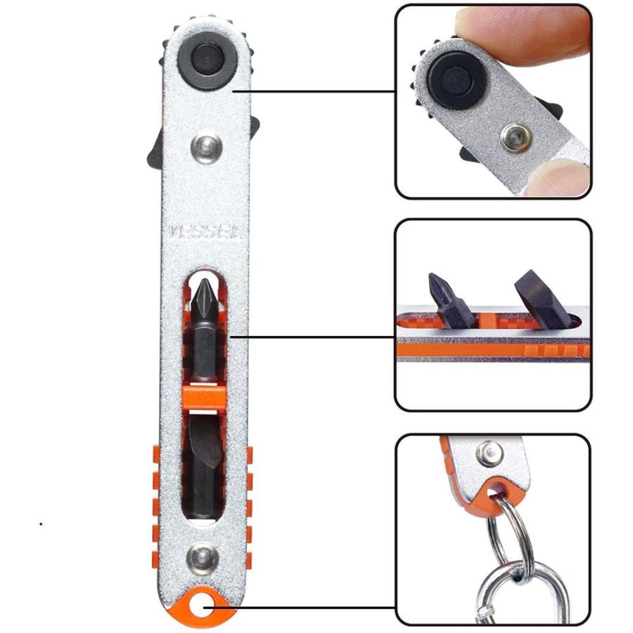 VESSEL（工具） ベッセル VESSEL TD-76 極薄 板ラチェットドライバー ストレートタイプ プラス/マイナス/ヘックスビット計10本付 : モノパ ヤフー店 - 通販 ...