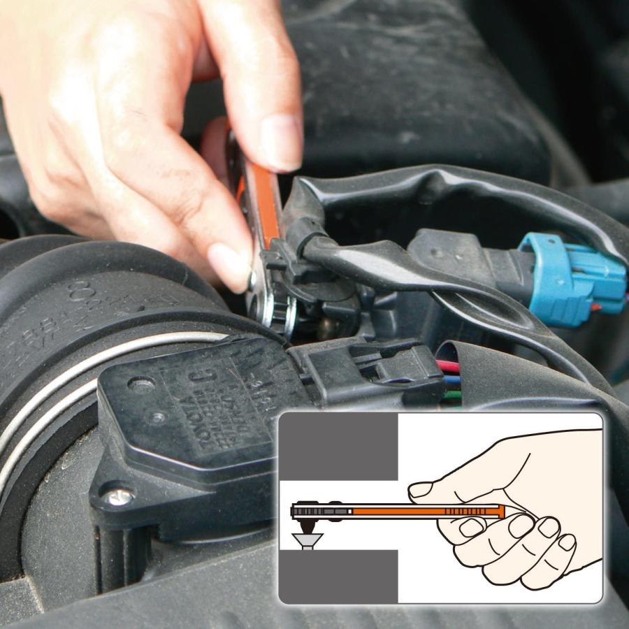 VESSEL（工具） ベッセル VESSEL TD-76 極薄 板ラチェットドライバー ストレートタイプ プラス/マイナス/ヘックスビット計 ...