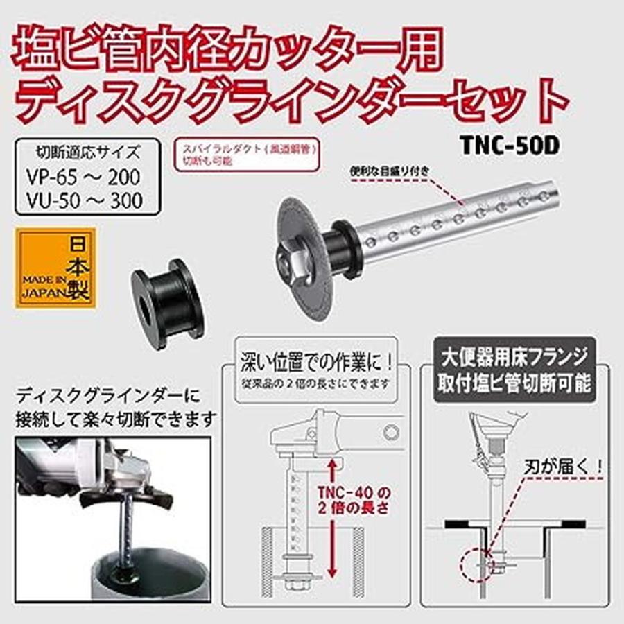 TOP（DIY） トップ工業 TOP 塩ビ管内径カッター ディスクグラインダーセット 呼び100mm 刃の直径51mm 配管工具 TNC-50D 燕三条 日本製 : モノパ ヤフー店 - 通販 ...