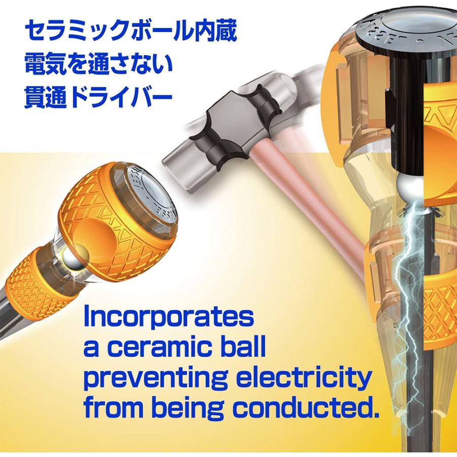 VESSEL（工具） ベッセル VESSEL 250 安全貫通ドライバー ボールグリップタイプ +2×100 送料無料 : モノパ ヤフー店 ...