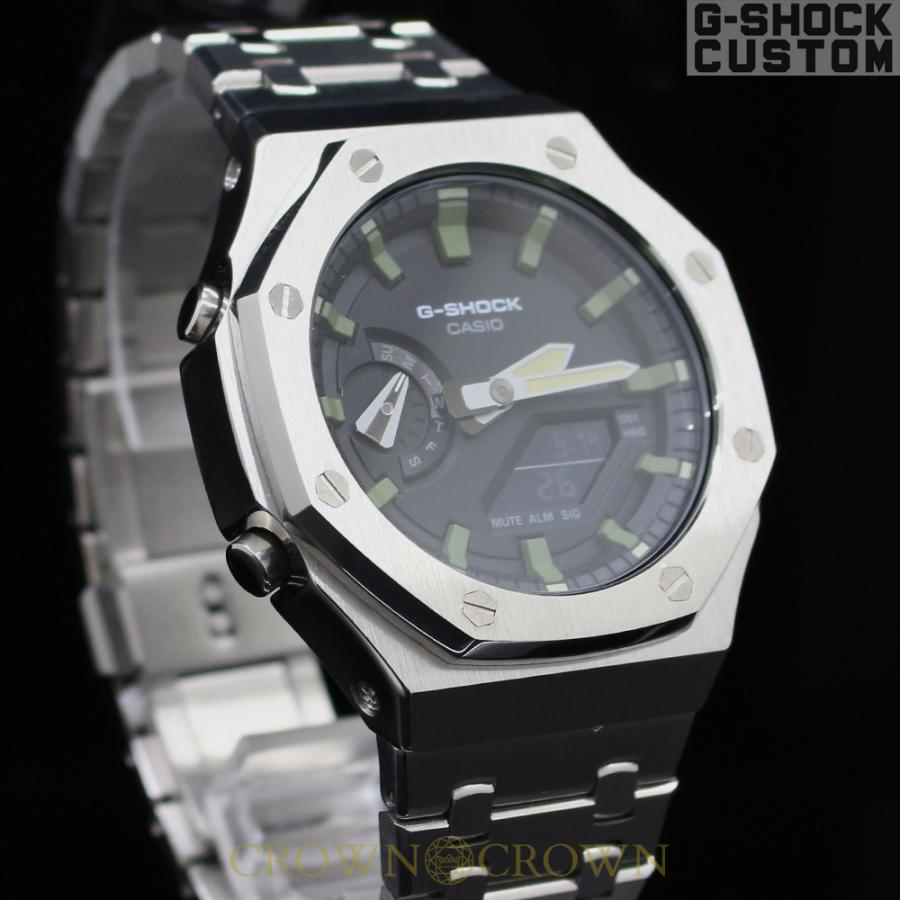 G-SHOCK CUSTOM ジーショック カスタム 腕時計カスタム ベゼル GA-2110SU-3A CROWNCROWN GA2100 ...