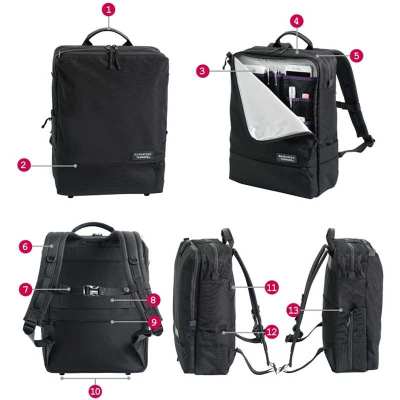 【ポイント10倍】MANHATTAN PASSAGE マンハッタンパッセージ Well-Organized Est2 エスト2 ビジネスバッグ リュック A4 ミッドナイトブルー #5416-MB MANHATTAN PASSAGE（マンハッタンパッセージ） 【ポイント10倍