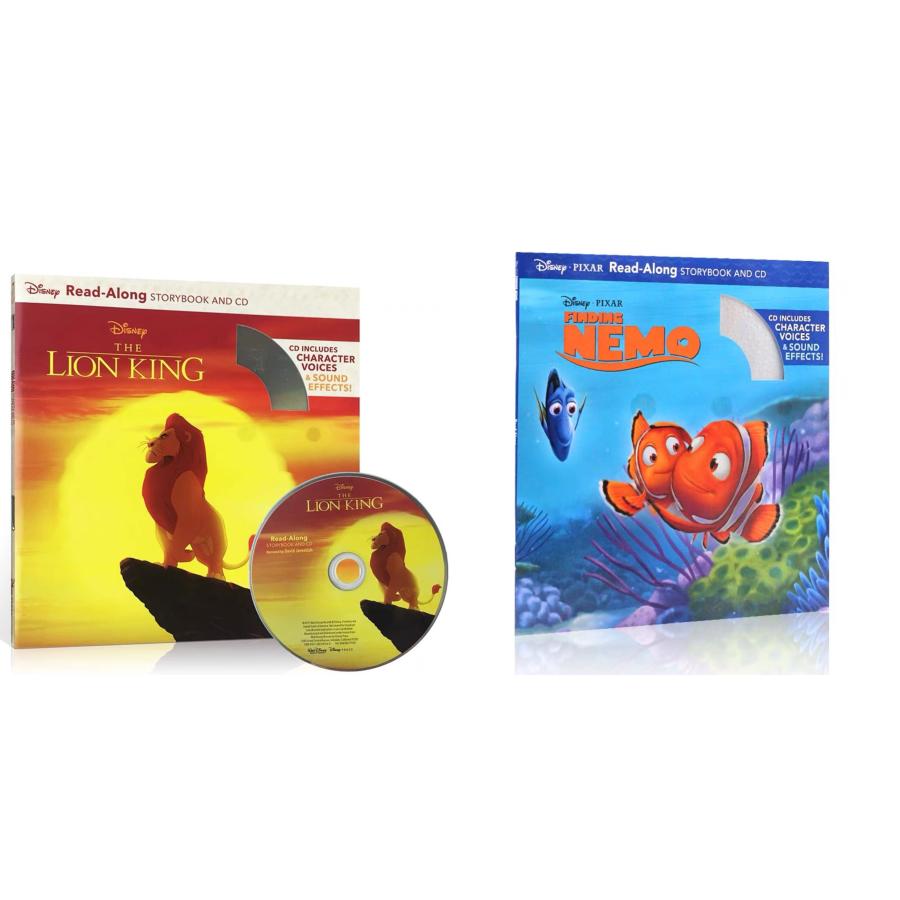 FINDING NEMO+THE LION KING:READ-ALONG STORYBOOK（英語絵本）CD付き 2冊 ディズニー ピクサー ...
