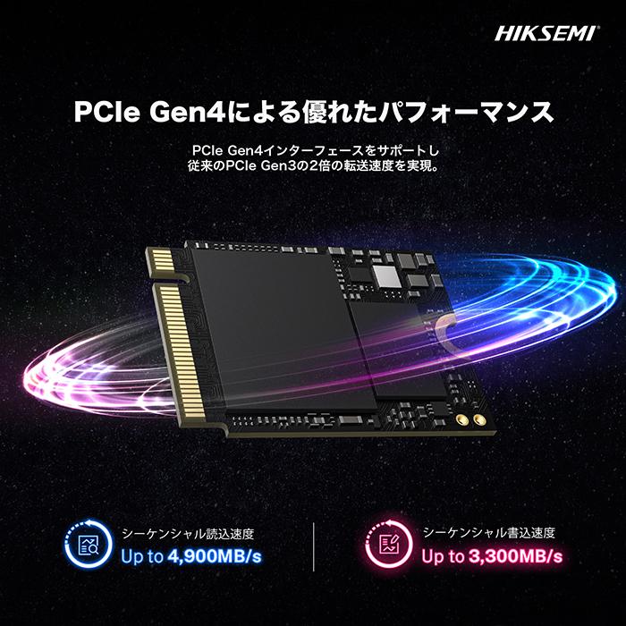 HIKSEMI 1TB 2230 NVMe M.2 SSD PCIe Gen4×4 最大読込: 5,000MB HIKSEMI 1TB 2230 NVMe M.2 SSD PCIe Gen4×4 最大読込: 5,000MB