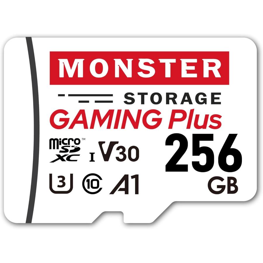 Monster Storage microsdカード マイクロSDカード microSDXC 256GB UHS-I U3 V30 A1 4K ...