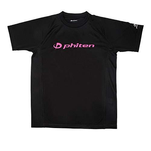 phiten(ファイテン) RAKUシャツ SPORTS (SMOOTH DRY) 半袖 ブラック/ピンクロゴ M : sisnext - 通販 - Yahoo!ショッピング