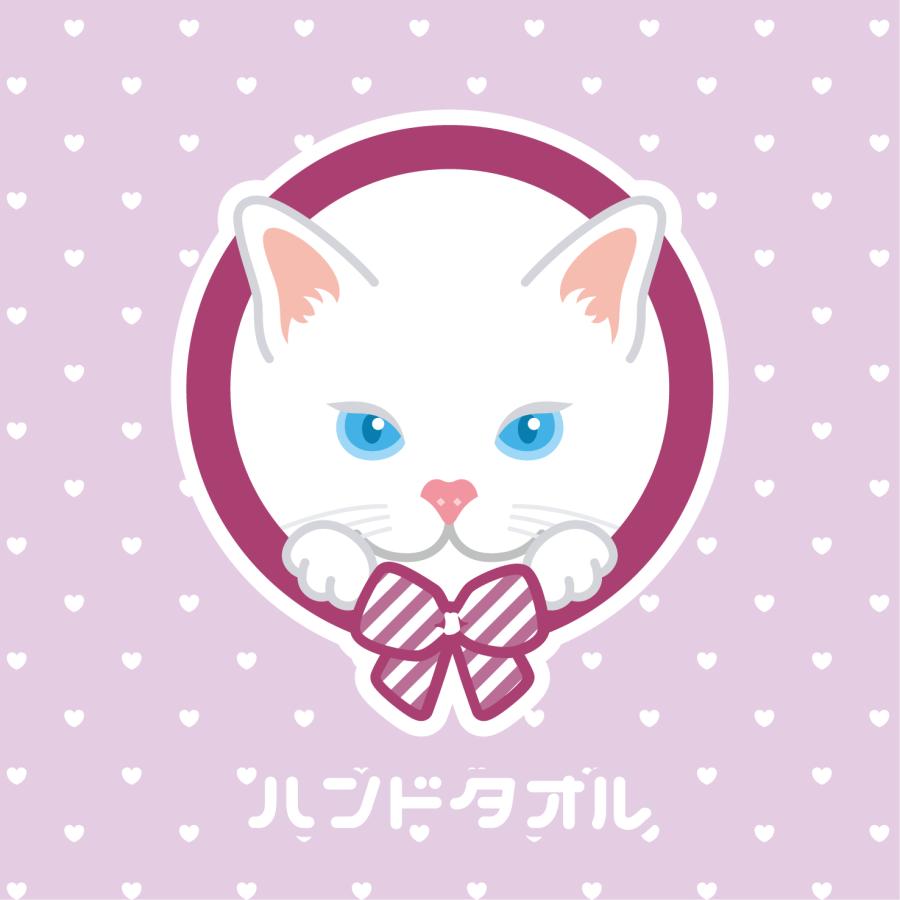 ハンドタオル 白猫 猫 かわいい ハンカチ 動物 おしゃれ プレゼント ペット : Mony - 通販 - Yahoo!ショッピング