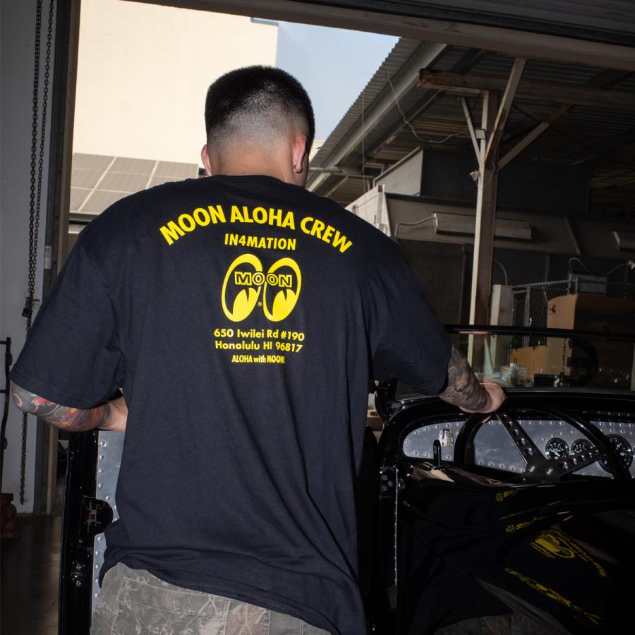 MOONEYES ムーンアイズ in4mation x MOON Aloha Crew Tシャツ : MOONEYES - 通販 ...