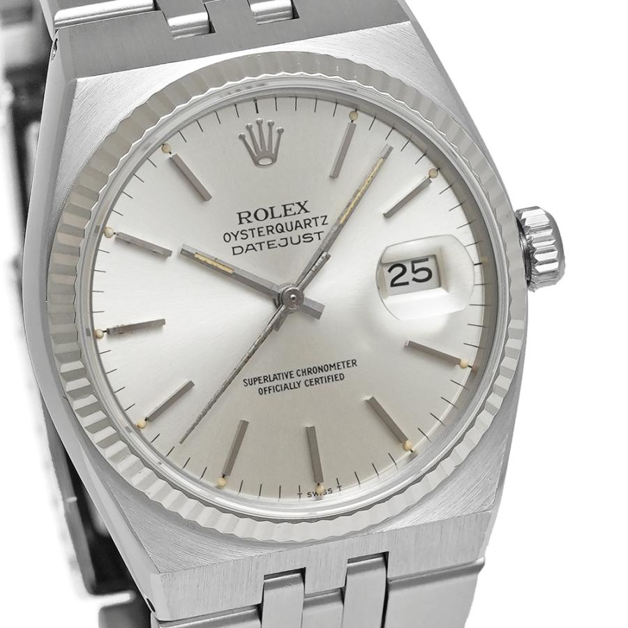 ROLEX 1981年前後 オイスタークォーツ デイトジャスト Ref.17014 中古品 シルバー メンズ 腕時計 : ムーンフェイズ - 通販 - Yahoo!ショッピング