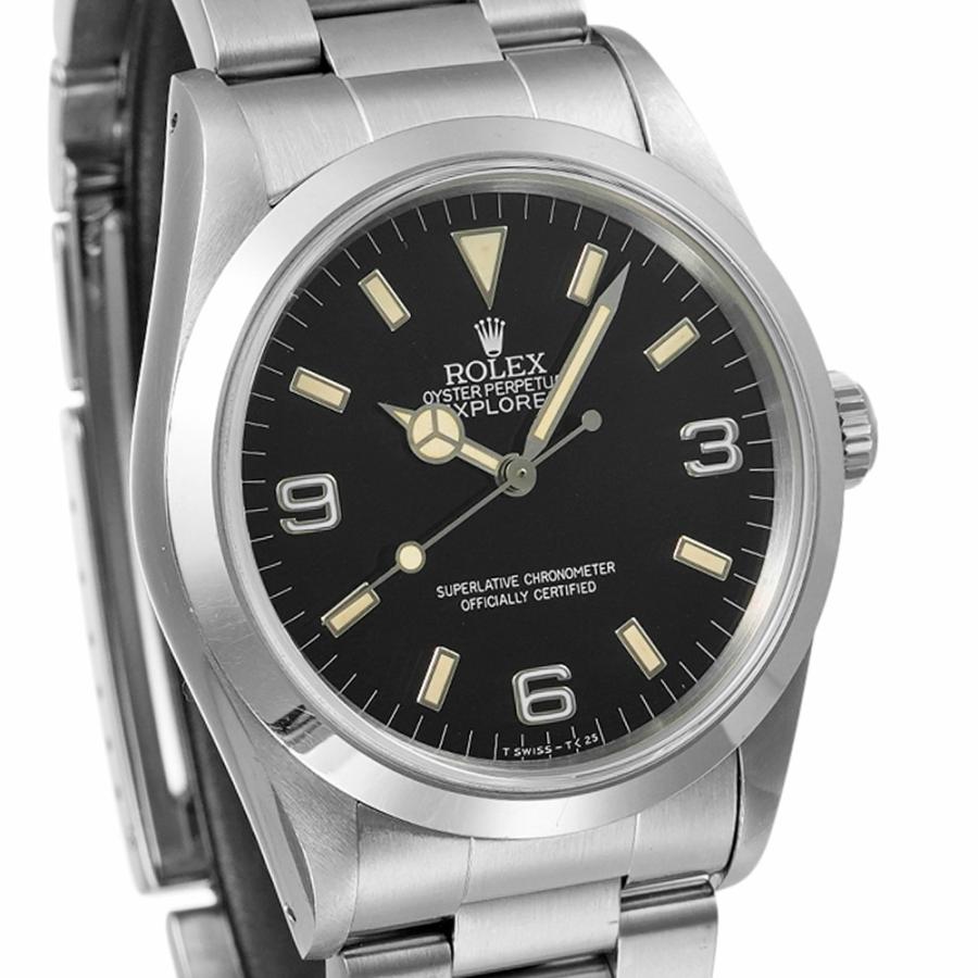 ROLEX ロレックス エクスプローラー1 N番 パティナダイヤル 箱・1995年保証書付き Ref.14270 中古品 メンズ 腕時計 : ムーンフェイズ - 通販 - Yahoo!ショッピング