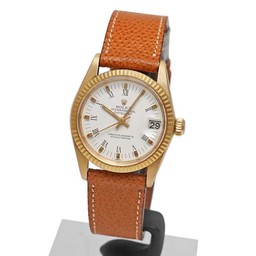 ROLEX 1981年前後 デイトジャスト イエローゴールド ホワイトローマン Ref.6827 アンティーク品 ユニセックス 腕時計 : ムーンフェイズ - 通販 - Yahoo!ショッピング