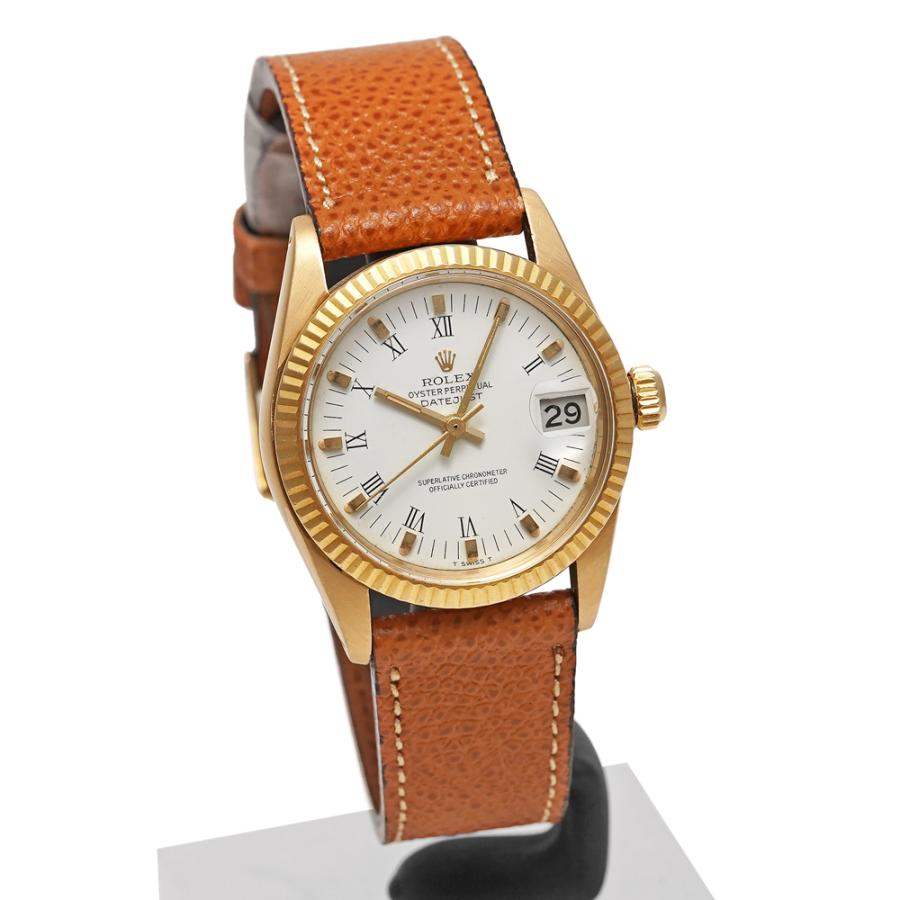 ROLEX 1981年前後 デイトジャスト イエローゴールド ホワイトローマン Ref.6827 アンティーク品 ユニセックス 腕時計 : ムーンフェイズ - 通販 - Yahoo!ショッピング