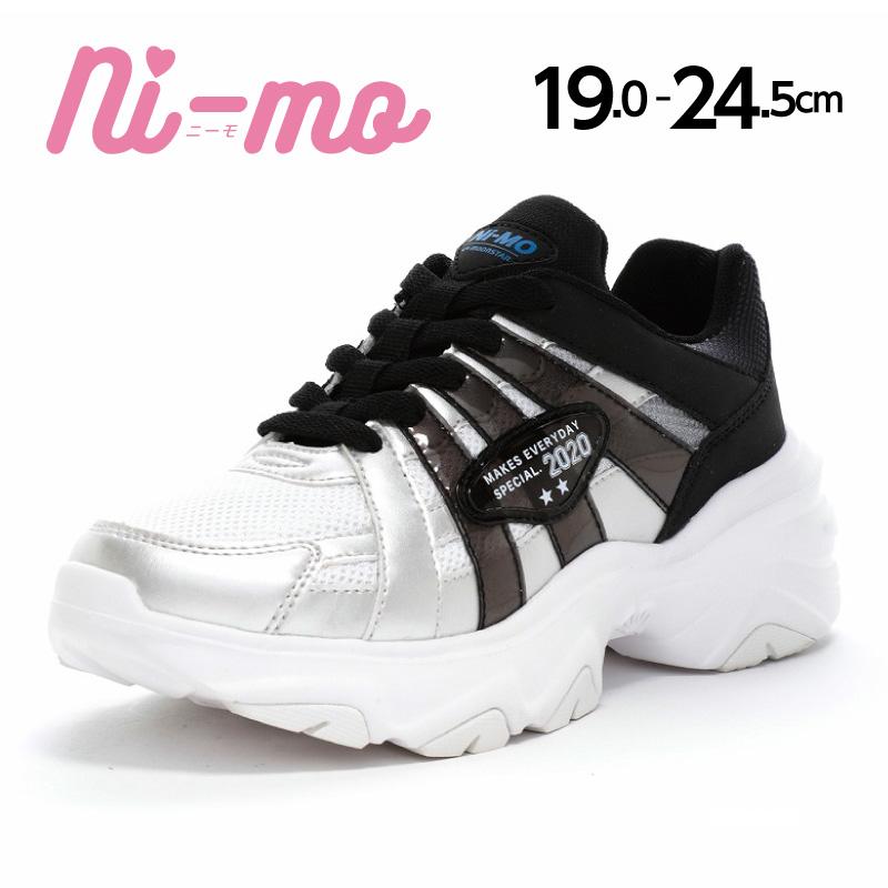 Ni-mo ムーンスター ニーモ スニーカー 厚底 子供靴 ジュニア シューズ 女の子 運動靴 靴 黒 かわいい moonstar NM J138 ブラック [2025年秋冬新作] 6月23日 ...