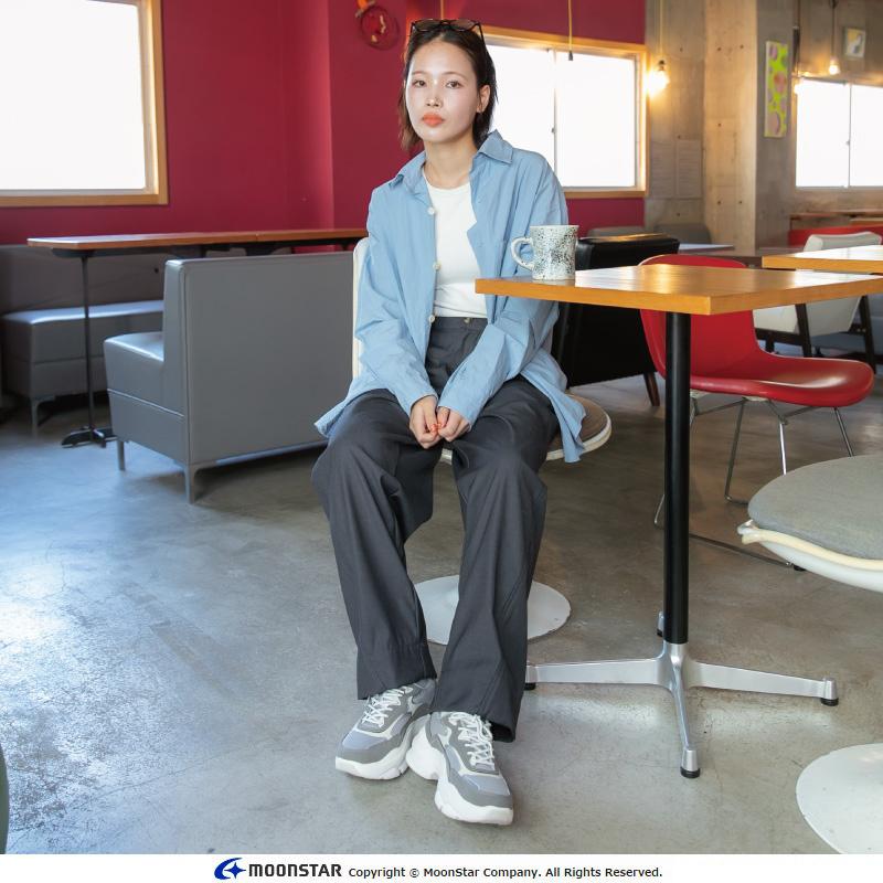 ムーンスター b/m スニーカー 厚底 メンズ レディース シューズ 運動靴 靴 履きやすい おしゃれ moonstar B/M03アスキャ グレイ [2024年秋冬新作] 8月9日発売 ...