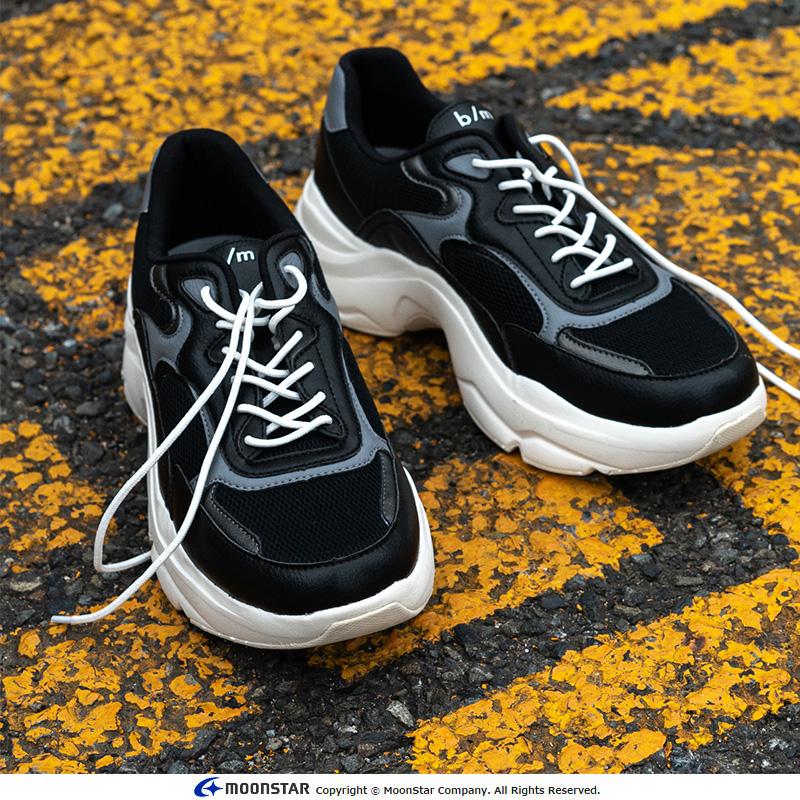b/m ムーンスター ビーエム スニーカー 厚底 メンズ レディース シューズ 靴 黒 普段履き 履きやすい moonstar B/M03 アスキャ ブラック [セール] セ再10月24日 ...