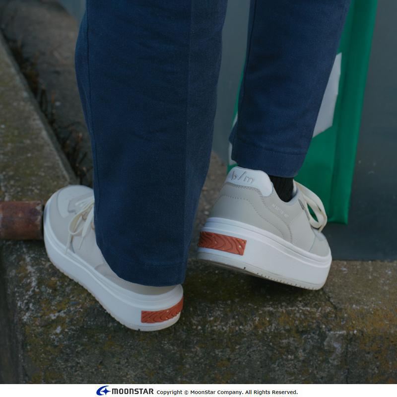 ムーンスター b/m スニーカー メンズ レディース 厚底 シューズ 履きやすい 歩きやすい エコ 2E moonstar B/Mノマドライド サンド [2024年夏新作] 2月2日発売 ...