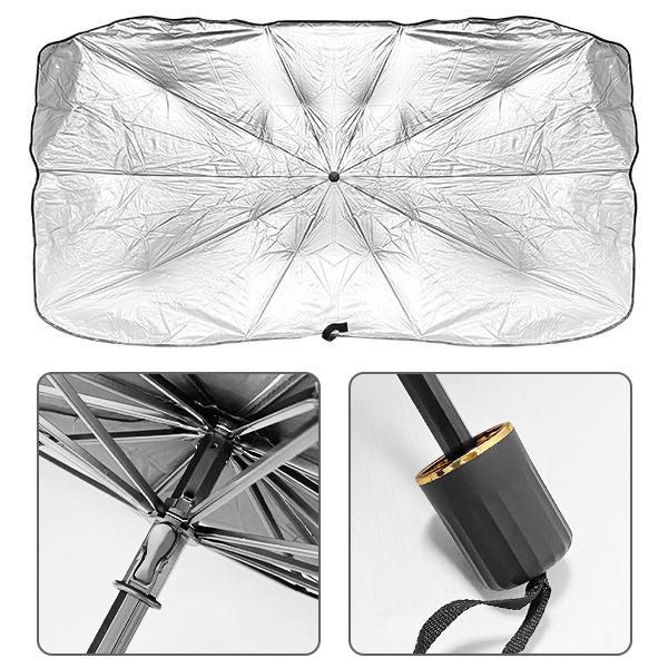 サンシェード 車 フロント 傘式 ワンタッチ開閉 紫外線カット 折りたたみ 収納ケース uv 暑さ対策 日除け カーサンシェード //60N 折畳式日除けGW : モアクリエイト - 通販 ...