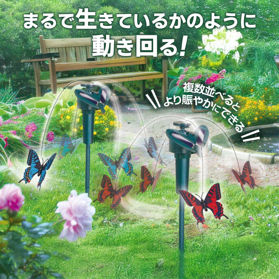 ガーデンソーラー バタフライ ソーラー モーション リアル まるで本物 2電源 ソーラーパネル 電池 ガーデニング 送料無料 150T ガーデンHRN:バタフライ : モアクリエイト - 通販 ...